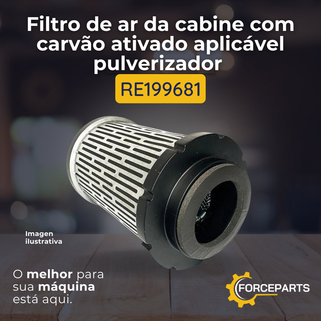 RE199681 FILTRO DE AR DA CABINE COM CARVÃO ATIVADO APLICAVEL PULVERIZA